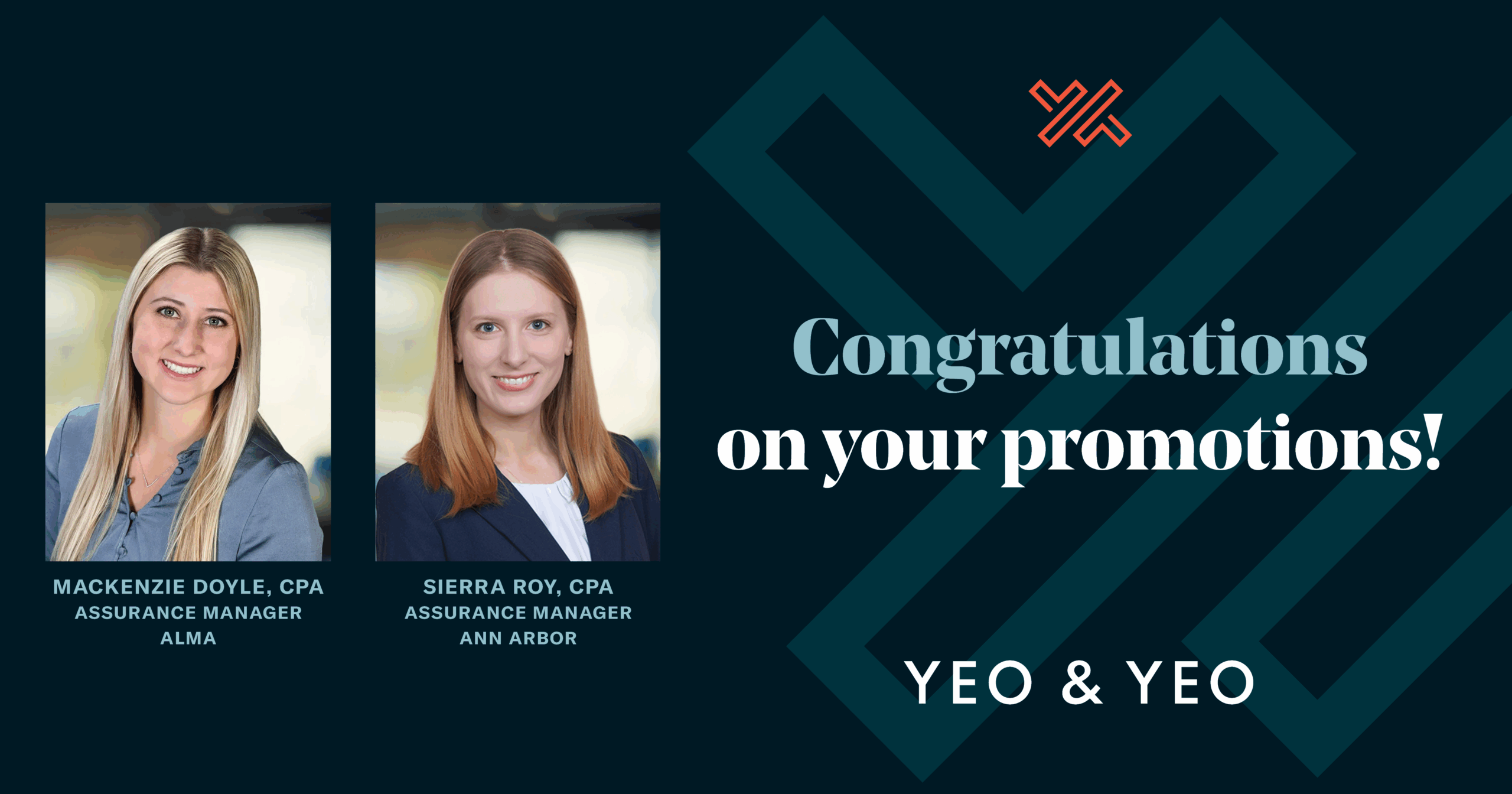 Yeo & Yeo Promotes Mackenzie Doyle and Sierra Roy to Manager